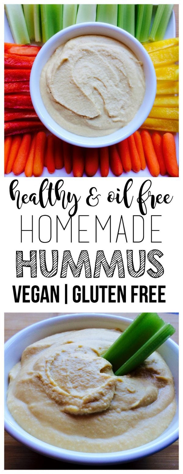 Low-Fat Hummus (Vegan + Oil-Free + Low-Calorie)