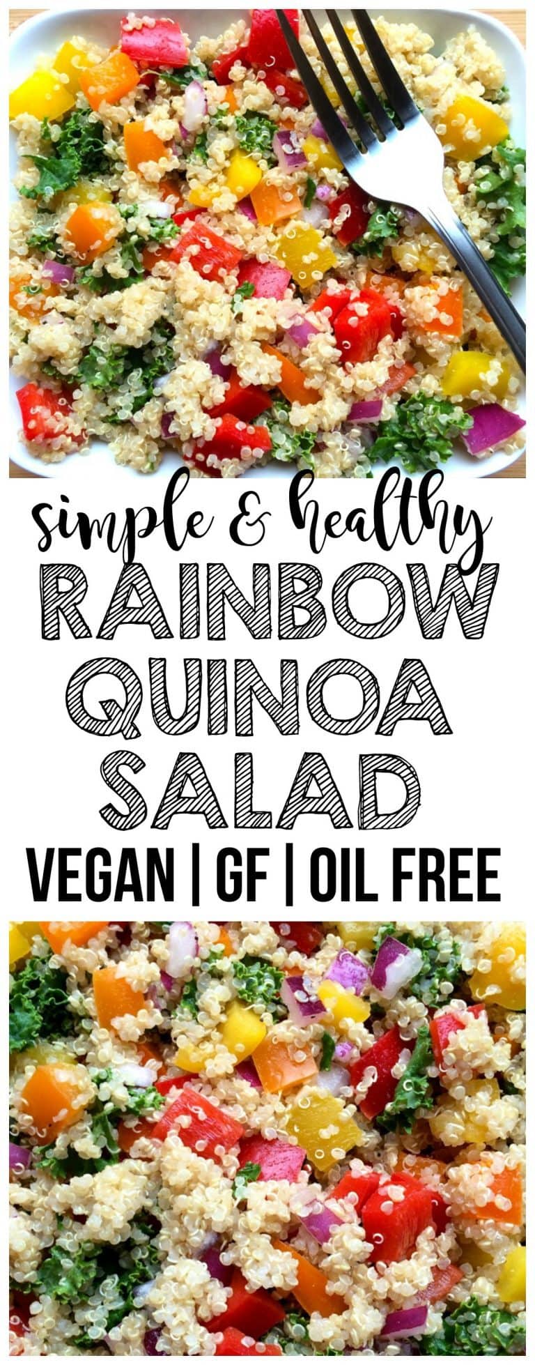 Rainbow Quinoa Salad (Vegan + Gluten-Free + Oil-Free)