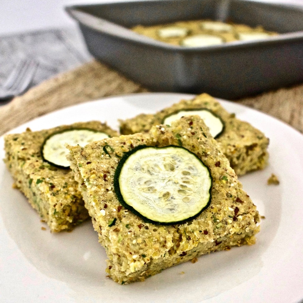 Vegan Zucchini Cornbread (Gluten-Free + Sugar-Free + Low-Fat)