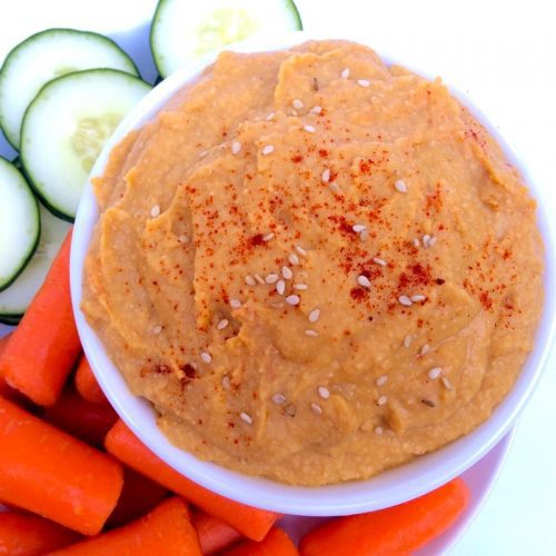 Vegan Pumpkin Hummus (Oil-Free + Gluten-Free)